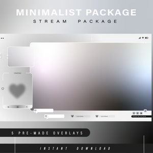 Minimal Twitch Pack - Animated Minimal Stream Pack - Streaming Scenes ...