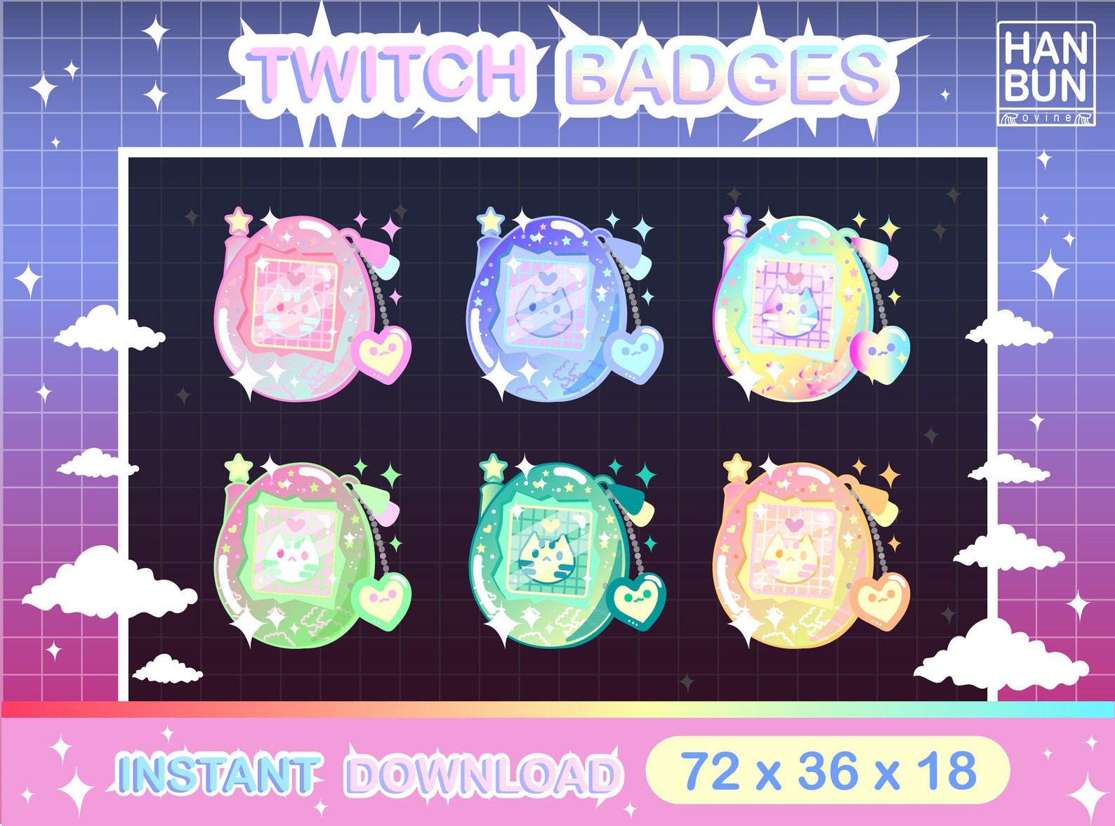 Twitch Bit Badges/ Emotes / Sub Badges /stream / Aesthetic - Etsy