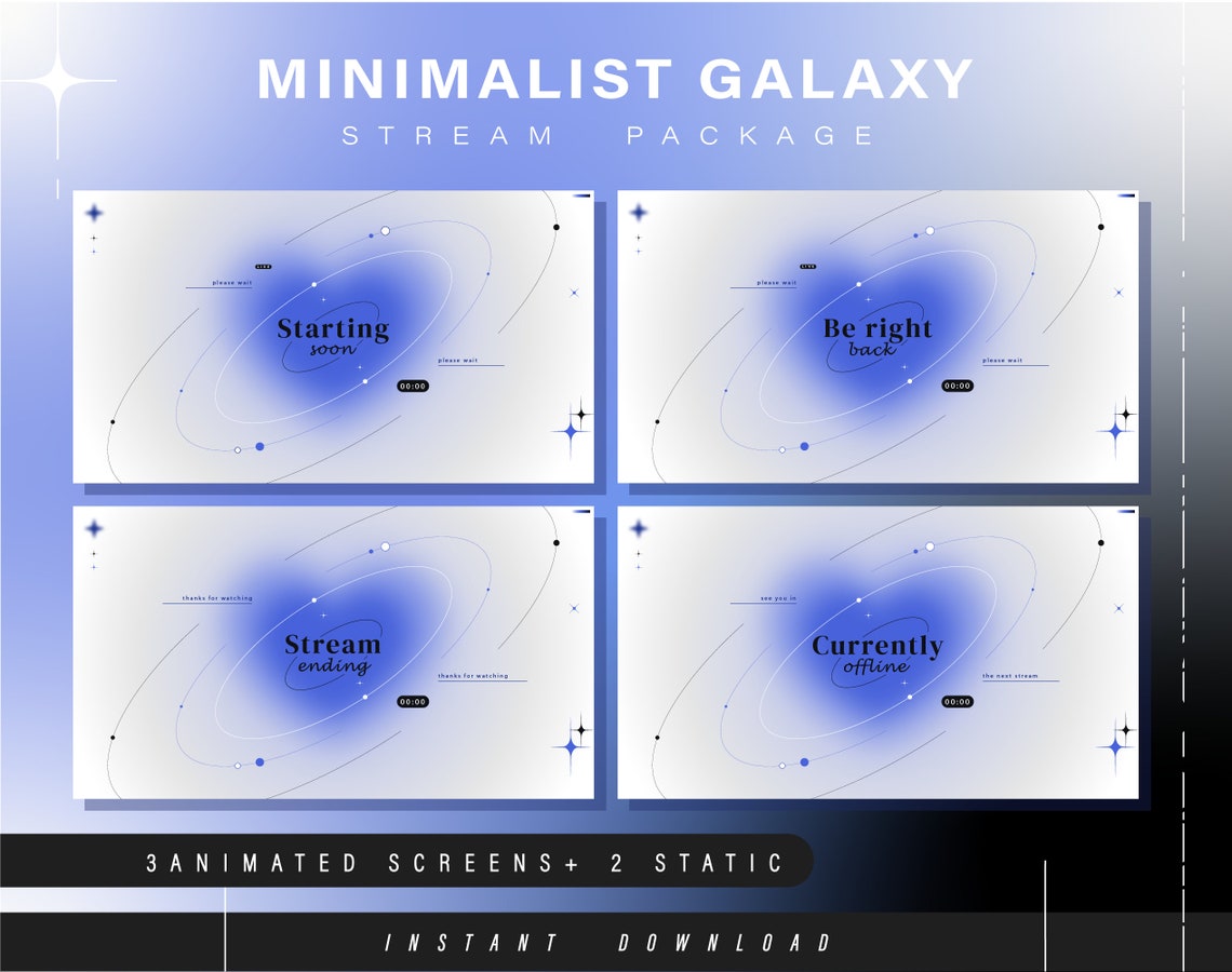 Minimal Twitch Pack Animated Minimal Stream Pack Stream Twitch ...