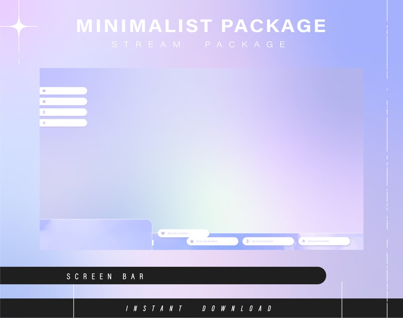 Minimal Twitch Pack Animated Minimal Stream Pack Streaming Scenes ...