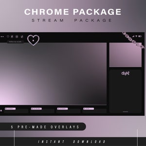 Gothic Chrome - Animated Minimal Stream Pack - Streaming Scenes ...