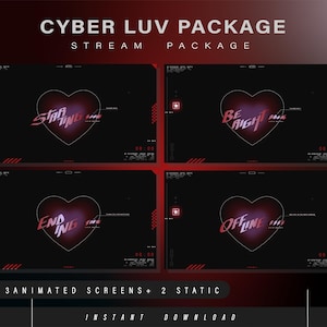 Cyber Y2k Twitch Pack - Animated Minimal Stream Pack - Streaming Scenes ...