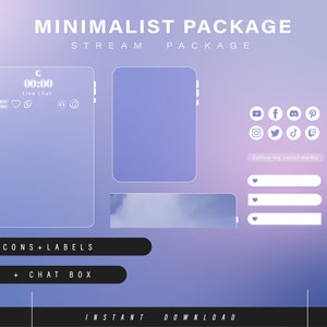 Minimal Twitch Pack - Animated Minimal Stream Pack - Streaming Scenes ...