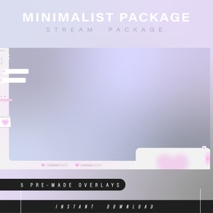 Minimal Twitch Pack - Animated Minimal Stream Pack - Streaming Scenes ...
