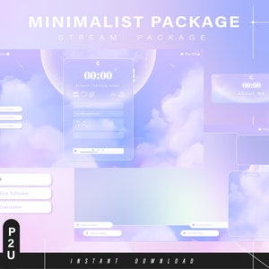 Minimal Twitch Pack - Animated Minimal Stream Pack - Streaming Scenes ...