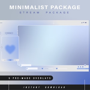 Minimal Twitch Pack - Animated Minimal Stream Pack - Streaming Scenes ...