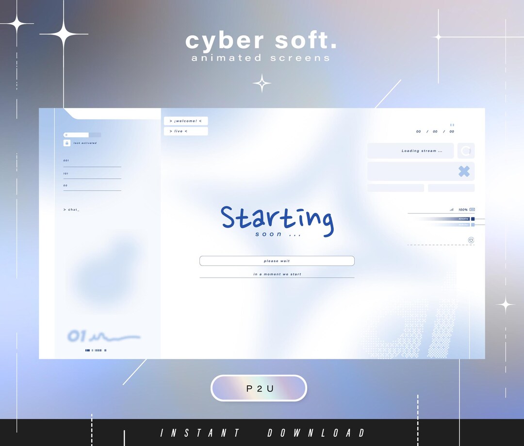 Cyber Soft Animated Screens - Animated Scenes for Twitch - Aesthetic Screens - Animated Screens ...
