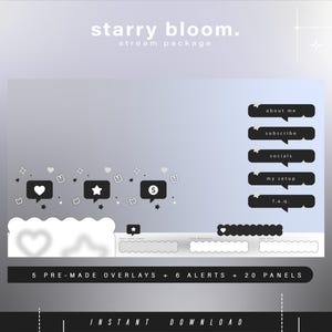 Starry Bloom - Twitch Pack - Animated Stream Pack - Streaming Scenes - Twitch Overlays ...