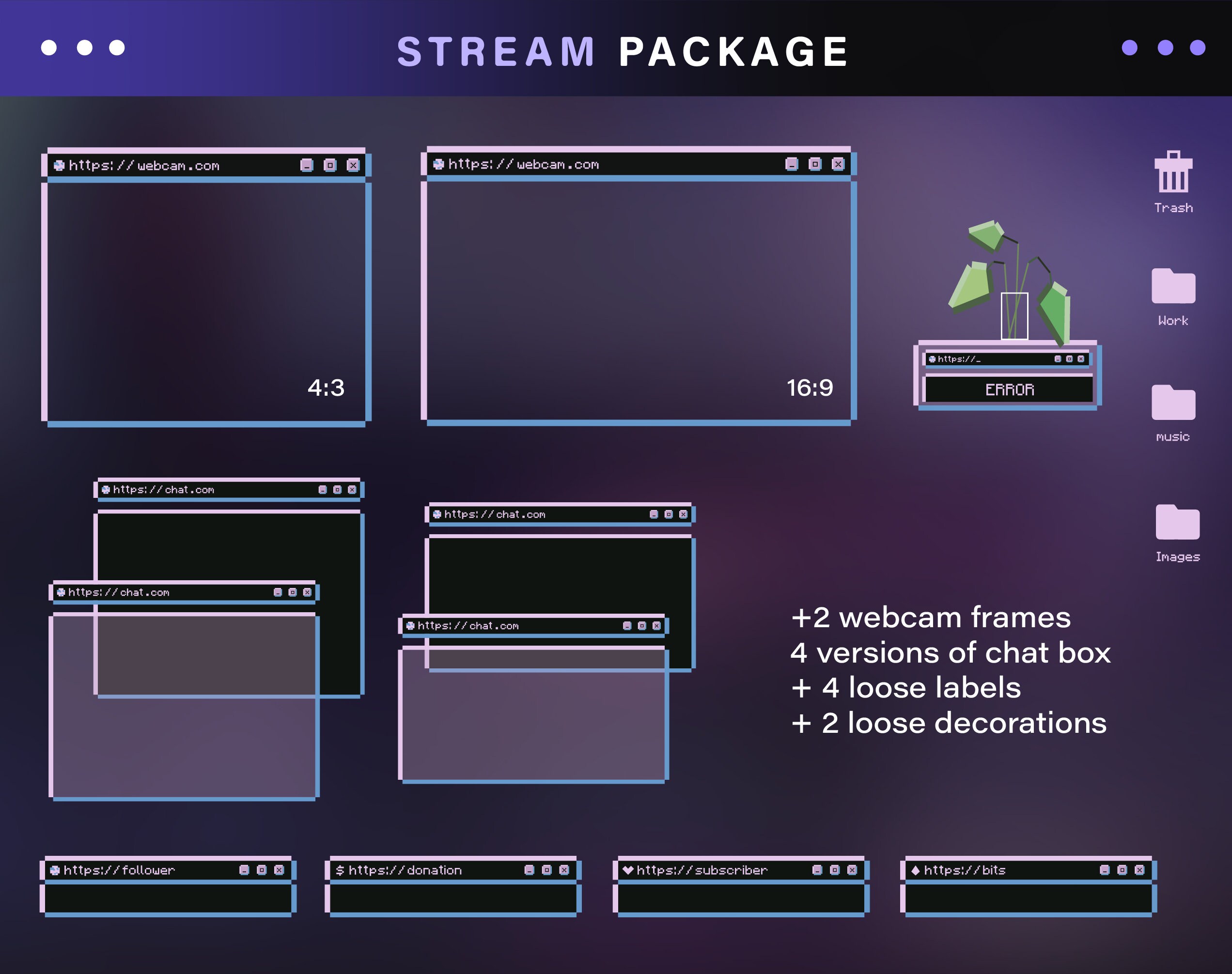 Twitch Package Animated Stream Pack Streaming Scenes - Etsy UK