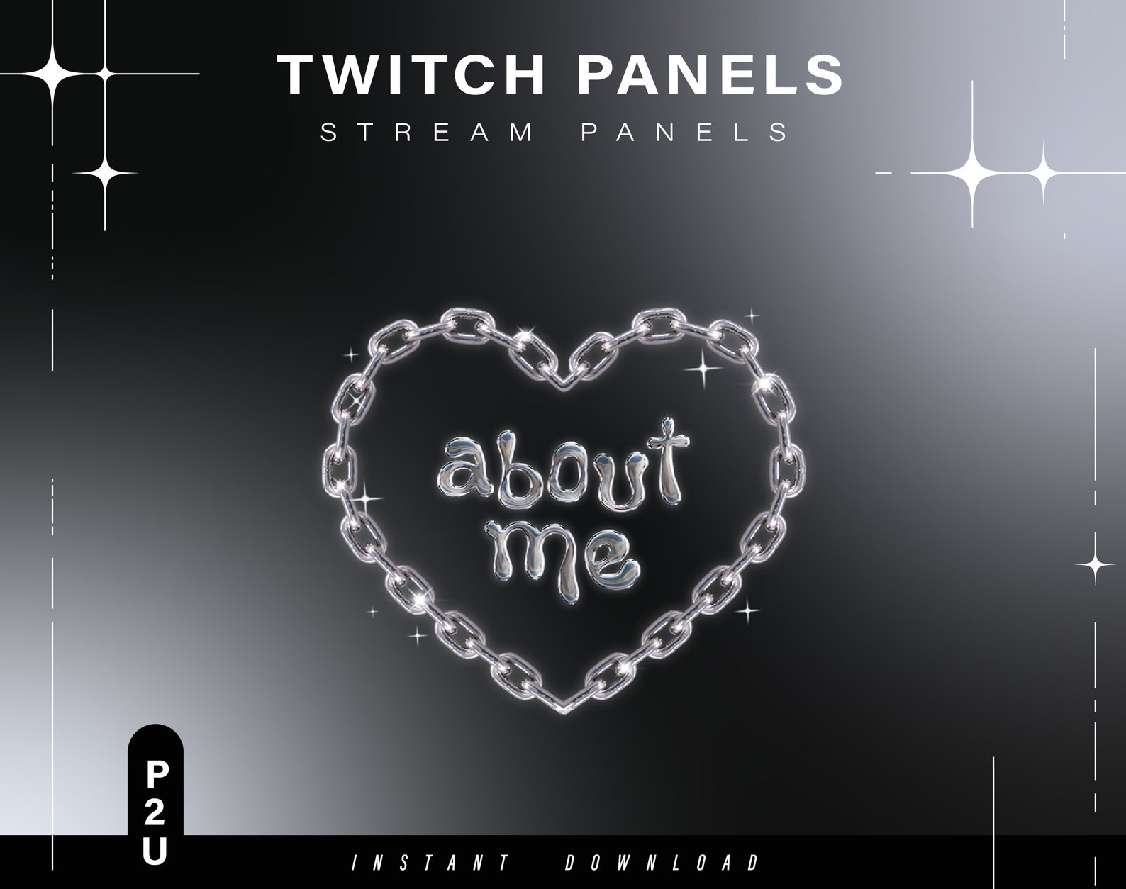 Panels for Twitch - Heart Panels - Twitch Panels - Panels Aesthetic ...