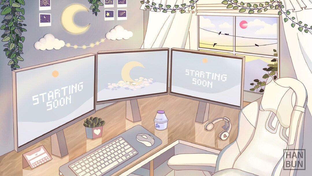 Animated Kawaii Gamer Room Screens for Twitch (digital Download) - Etsy