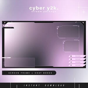 Cyber Y2k - Y2k - Twitch Pack - Animated Minimal Stream Pack ...