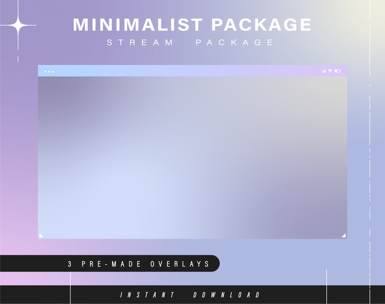 Minimal Twitch Pack - Animated Minimal Stream Pack - Streaming Scenes ...
