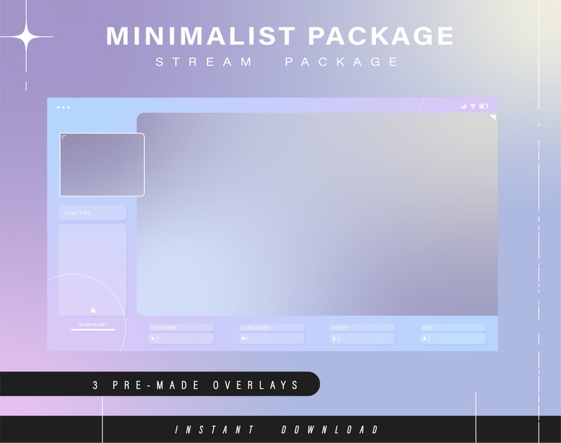 Minimal Twitch Pack - Animated Minimal Stream Pack - Streaming Scenes ...