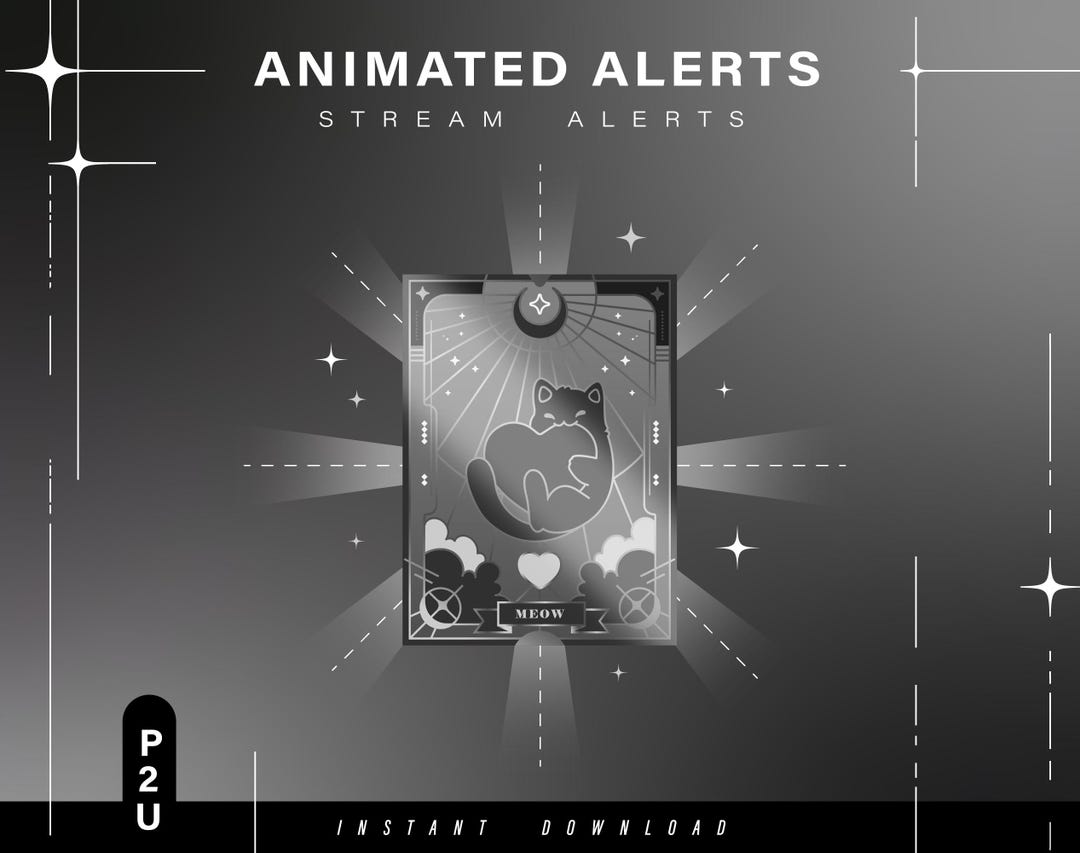 6x Animated Cat Alerts - Animated Alerts for Twitch - Aesthetic Alerts ...