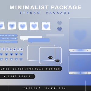 Minimal Twitch Pack - Animated Minimal Stream Pack - Streaming Scenes ...