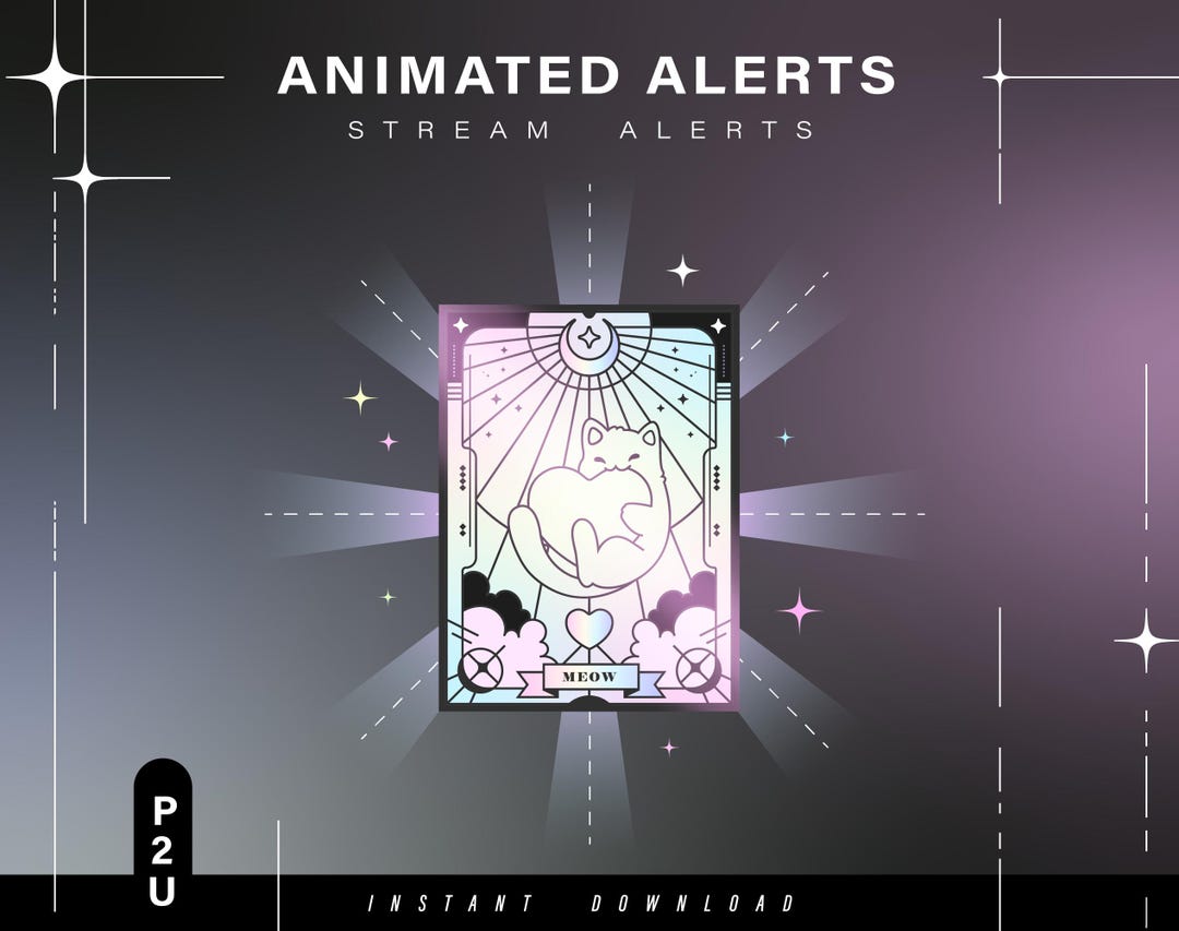 6x Animated Cat Alerts - Animated Alerts for Twitch - Aesthetic Alerts ...