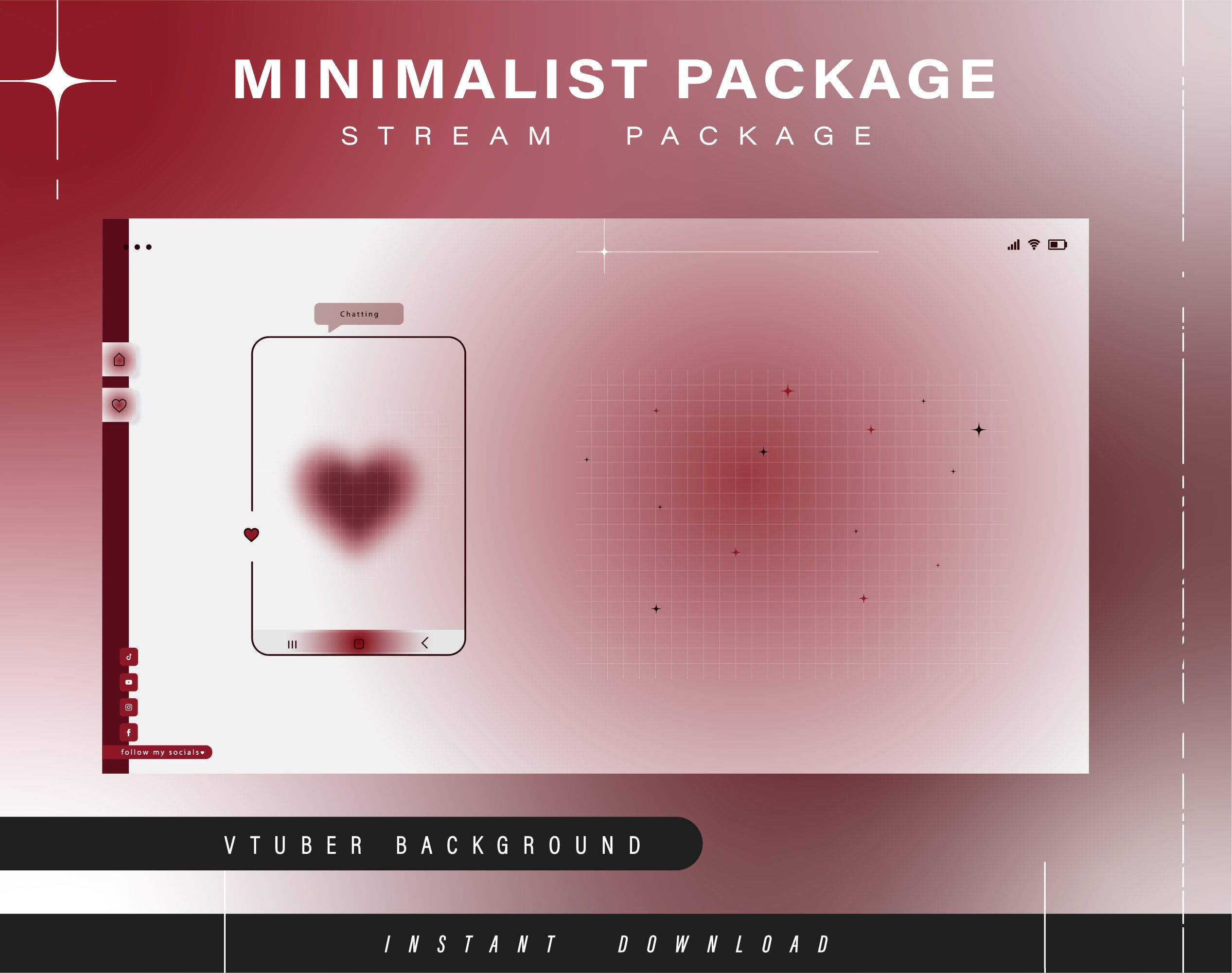 Minimal Twitch Pack - Animated Minimal Stream Pack - Streaming Scenes ...