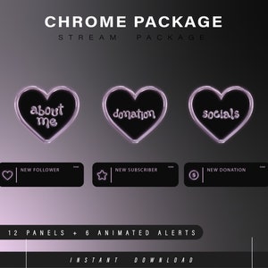 Gothic Chrome - Animated Minimal Stream Pack - Streaming Scenes ...