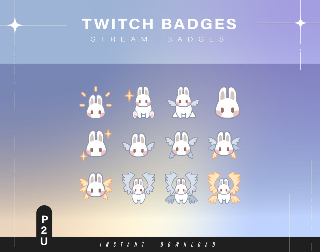 Twitch Sub Badges / Cute Badges / Premade / Twitch Sub Badges / Kawaii ...