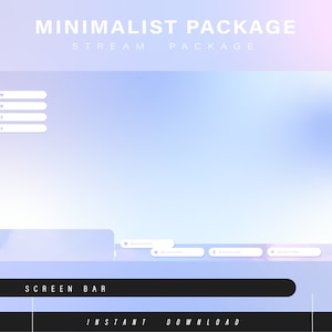 Minimal Twitch Pack - Animated Minimal Stream Pack - Streaming Scenes ...