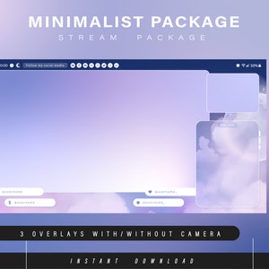 Minimal Twitch Pack - Animated Minimal Stream Pack - Streaming Scenes ...