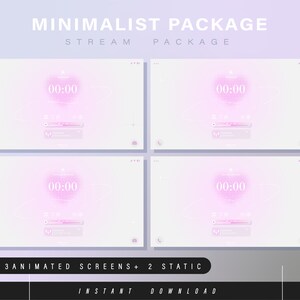 Minimal Twitch Pack - Animated Minimal Stream Pack - Streaming Scenes ...