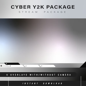 Cyber Y2k Twitch Pack - Animated Minimal Stream Pack - Streaming Scenes ...