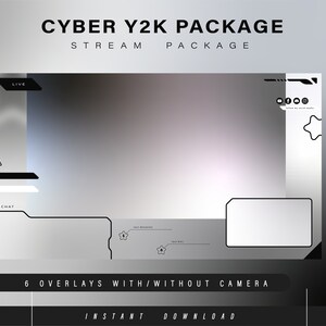 Cat Cyber Y2k - Twitch Pack - Animated Stream Pack - Streaming Scenes ...