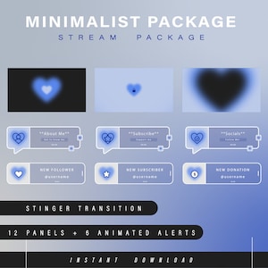 Minimal Twitch Pack - Animated Minimal Stream Pack - Streaming Scenes ...