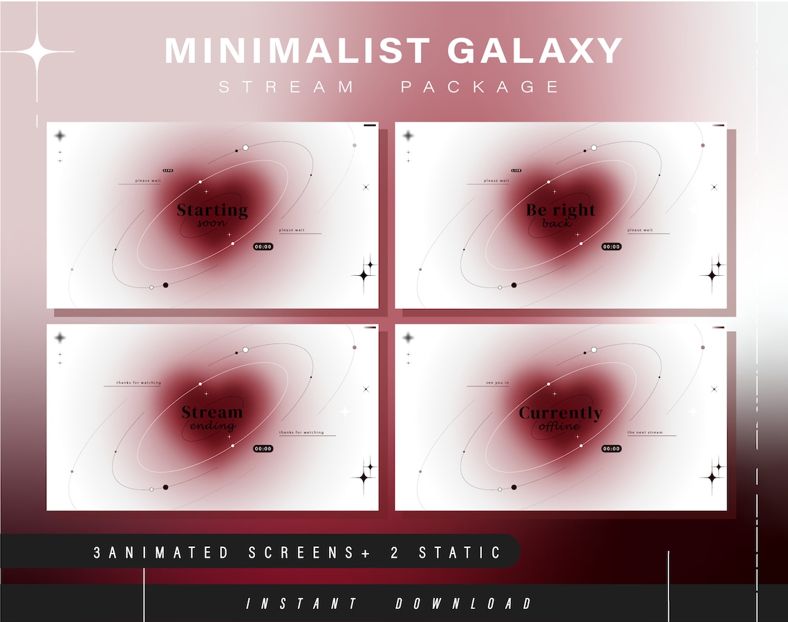 Minimal Twitch Pack - Animated Minimal Stream Pack - Stream Twitch ...