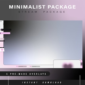 Minimal Twitch Pack - Animated Minimal Stream Pack - Streaming Scenes ...