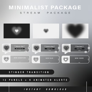 Minimal Twitch Pack - Animated Minimal Stream Pack - Streaming Scenes ...