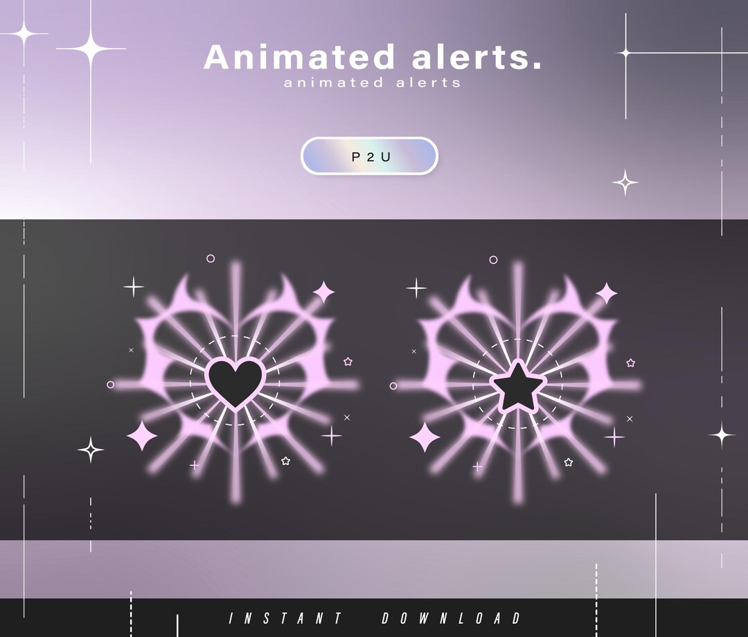 6x Animated Alerts - Animated Alerts for Twitch - Aesthetic Alerts ...