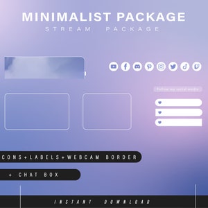 Minimal Twitch Pack - Animated Minimal Stream Pack - Streaming Scenes ...