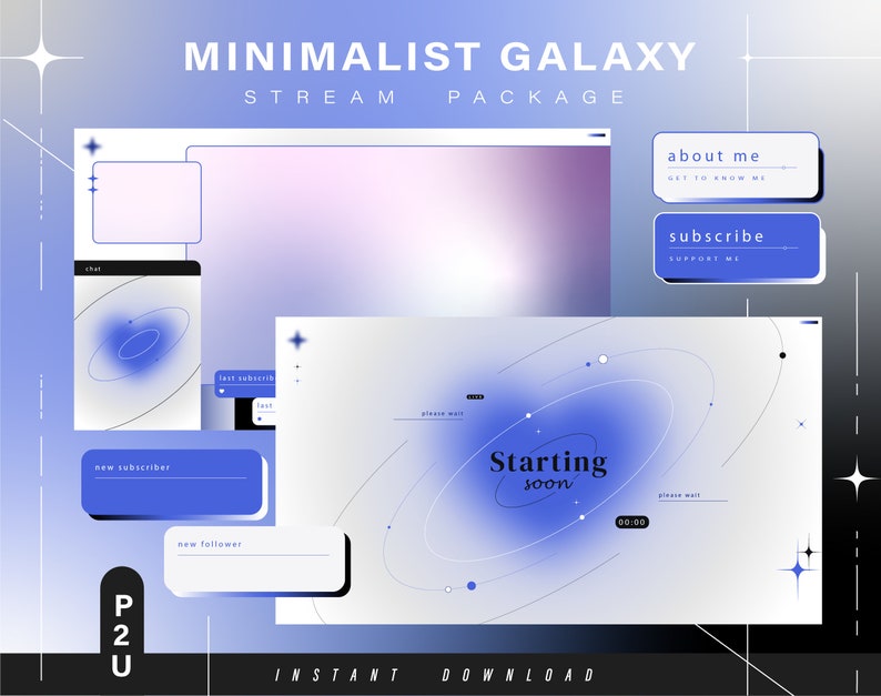 Minimal Twitch Pack Animated Minimal Stream Pack Stream Twitch ...