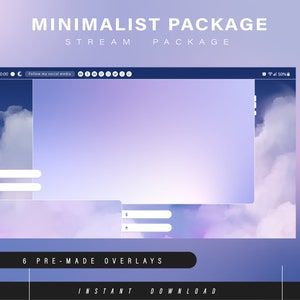 Minimal Twitch Pack - Animated Minimal Stream Pack - Streaming Scenes ...