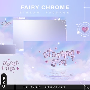 Fairy Chrome Stream Package Streaming Scenes Twitch Overlay Animated ...
