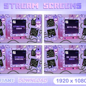Aesthetic Animated Stream Screens Cute Stream Screens - Etsy