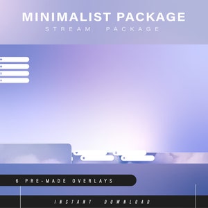 Minimal Twitch Pack - Animated Minimal Stream Pack - Streaming Scenes ...