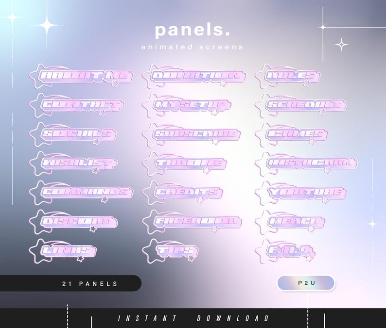 Panels for Twitch - Panels - Twitch Panels - Aesthetic Panels - Twitch ...