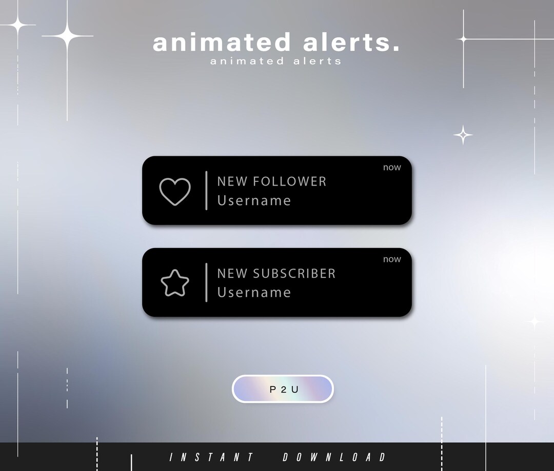 6x Animated Notification Alerts - Animated Alerts for Twitch ...