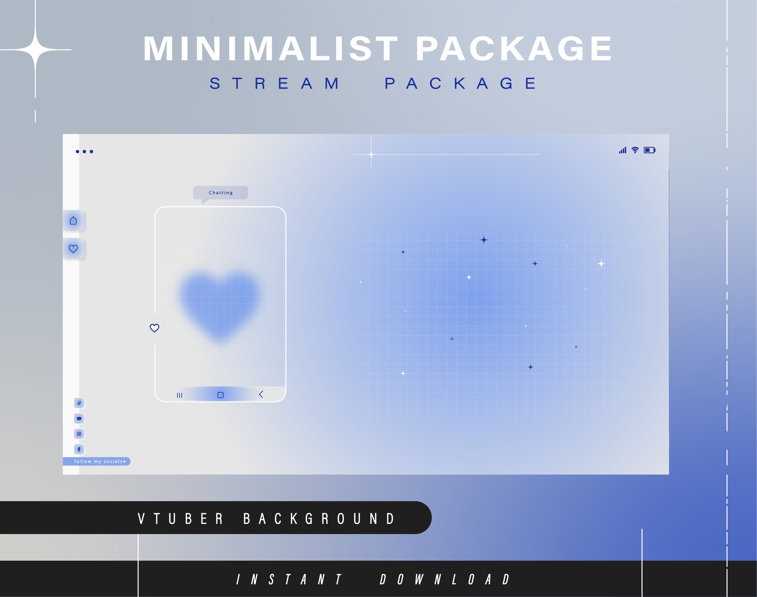 Minimal Twitch Pack Animated Minimal Stream Pack Streaming Scenes ...