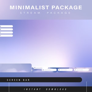 Minimal Twitch Pack - Animated Minimal Stream Pack - Streaming Scenes ...