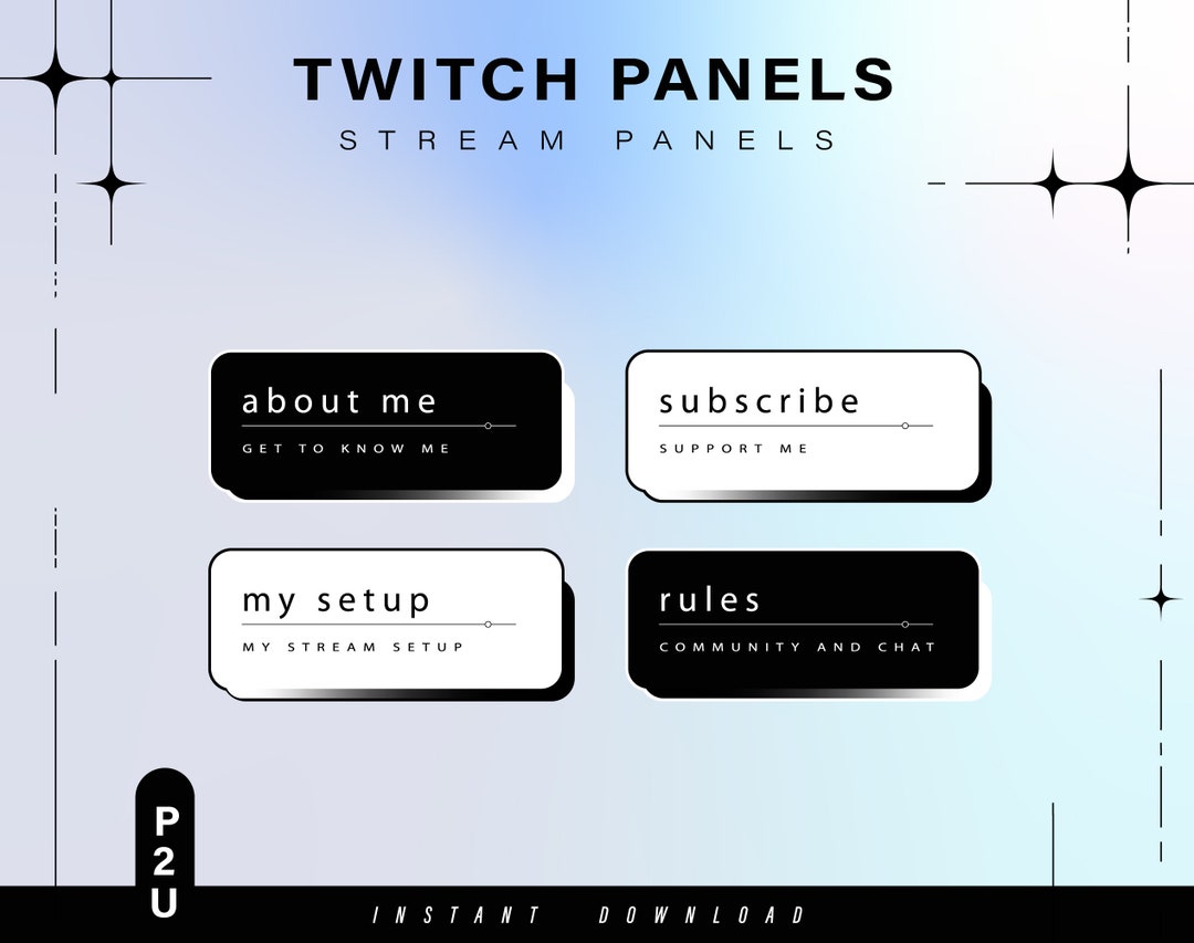 Panels for Twitch - Minimalist Panels- Twitch Panels - Panels ...