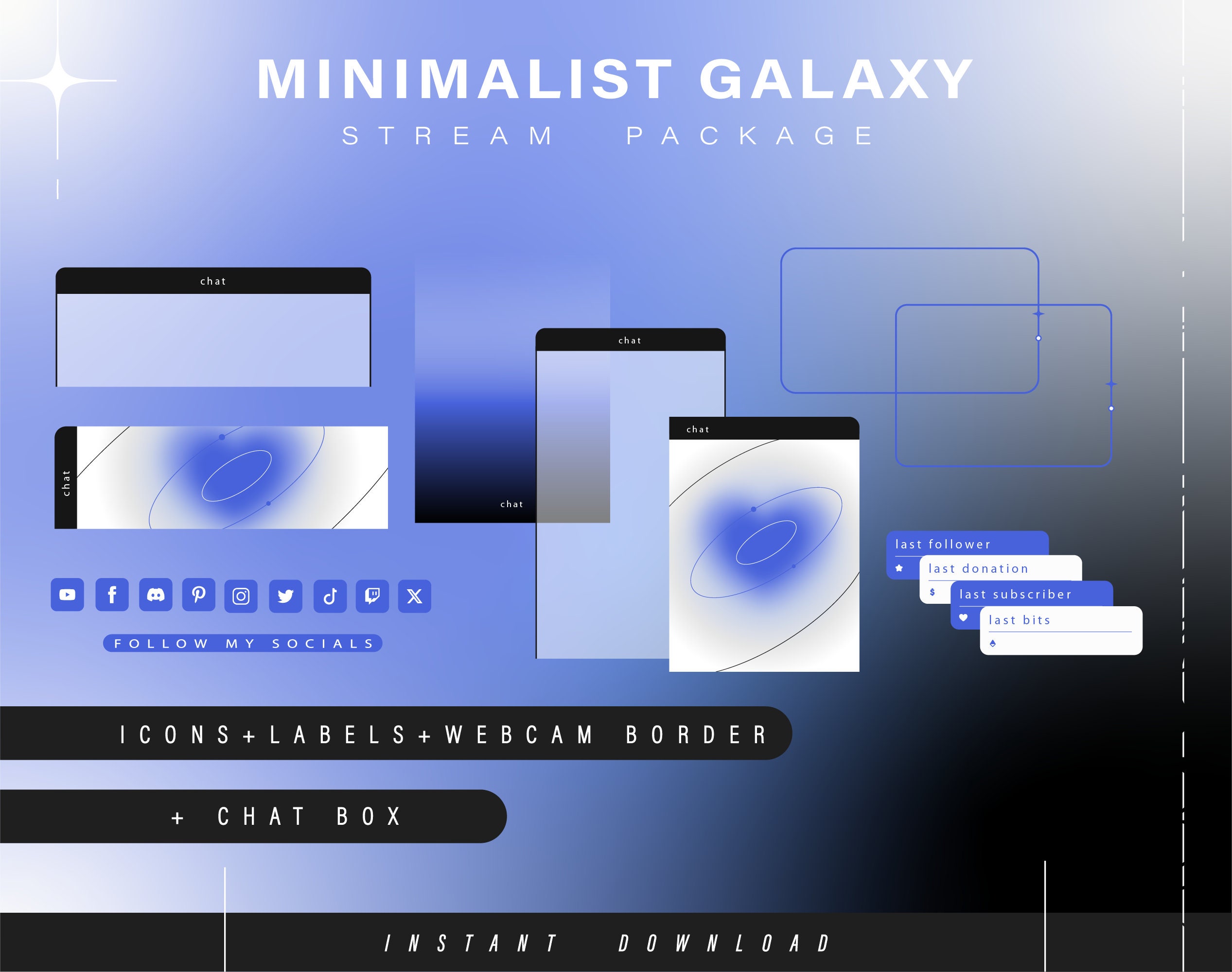 Minimal Twitch Pack Animated Minimal Stream Pack Stream Twitch ...