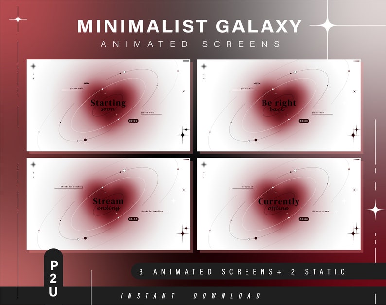 Minimalist Animated Screens Animated Scenes for Twitch Aesthetic ...