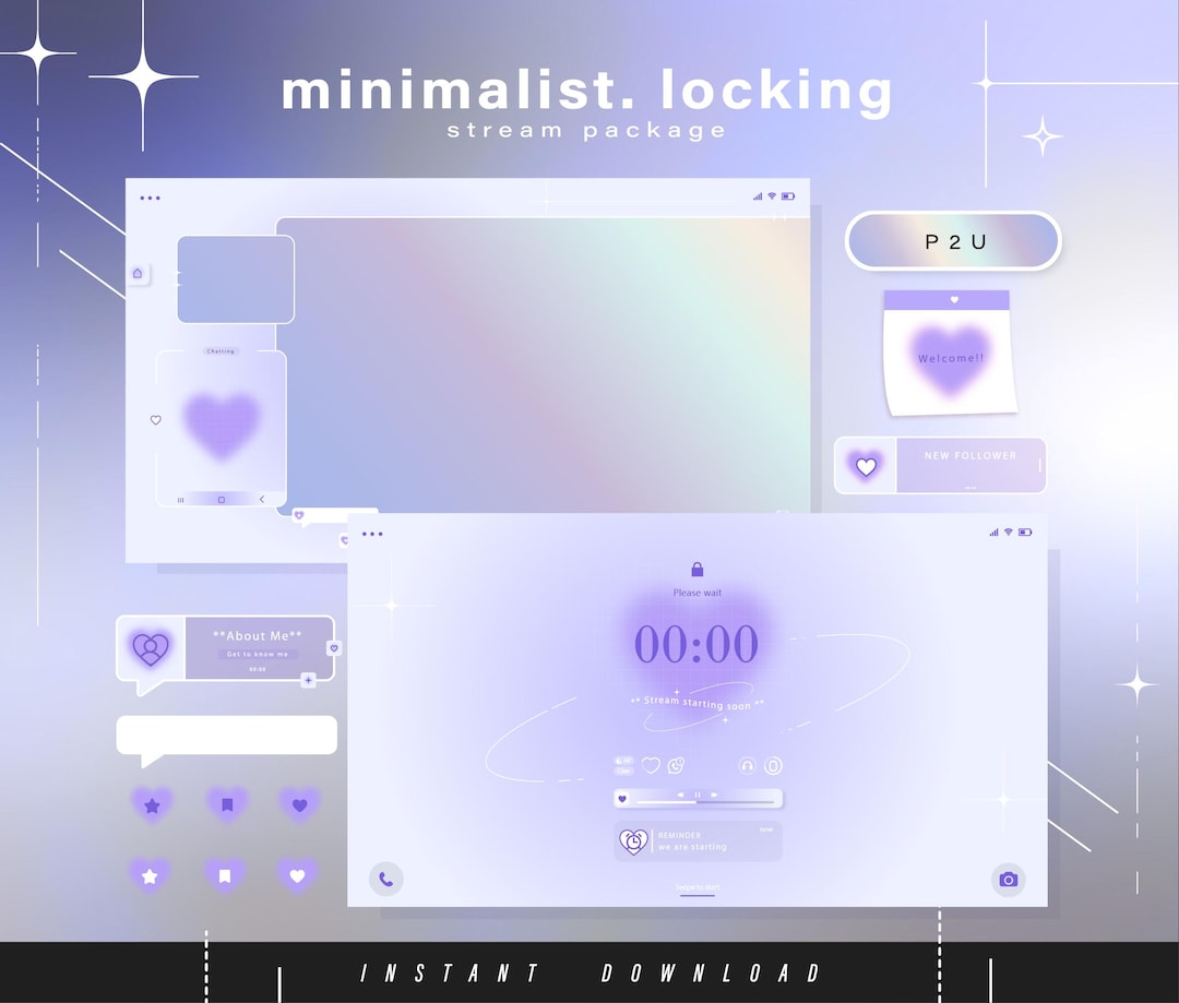Minimal Twitch Pack - Animated Minimal Stream Pack - Streaming Scenes ...
