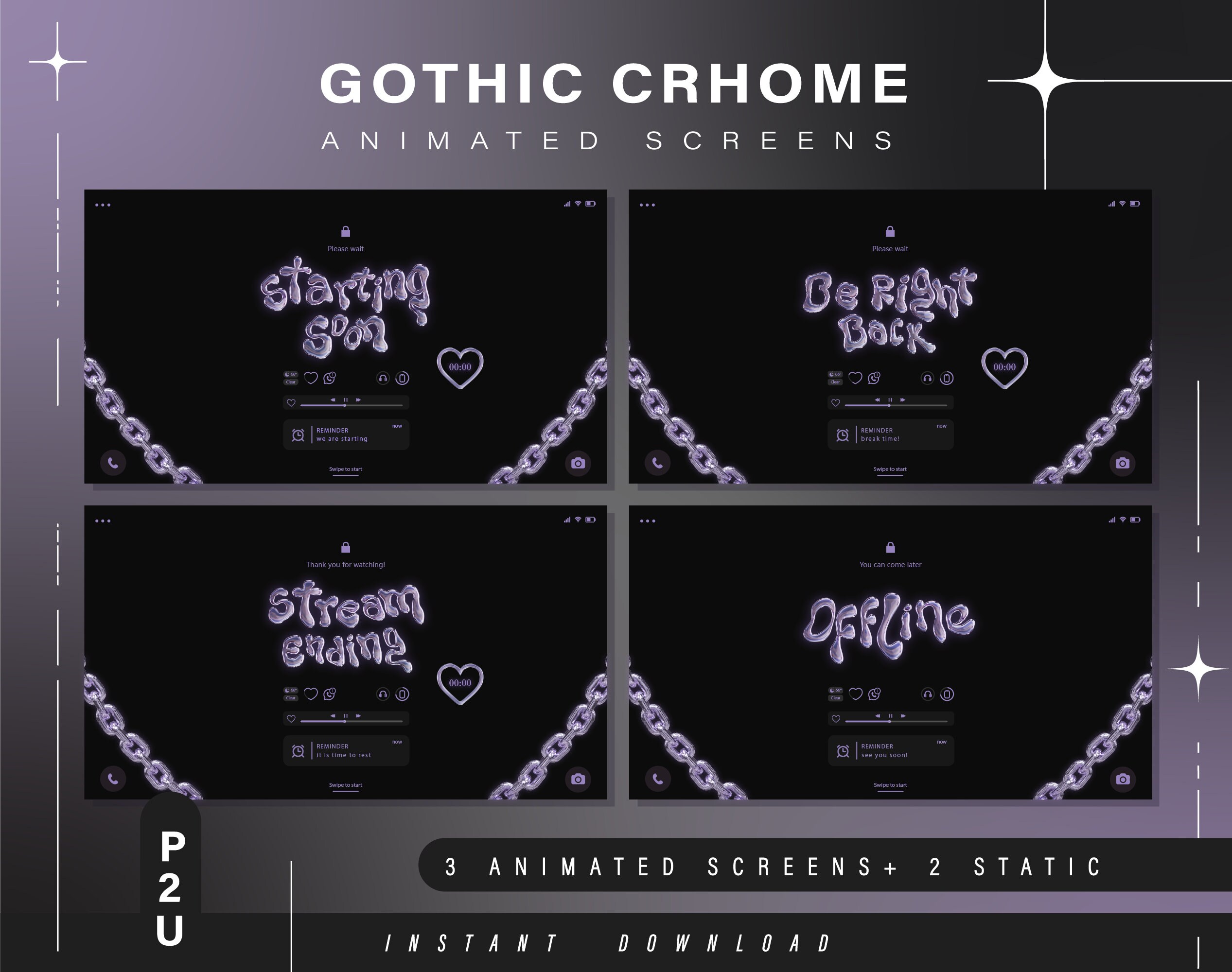 Animated Scenes for Twitch - Aesthetic Screens - Animated Screens ...
