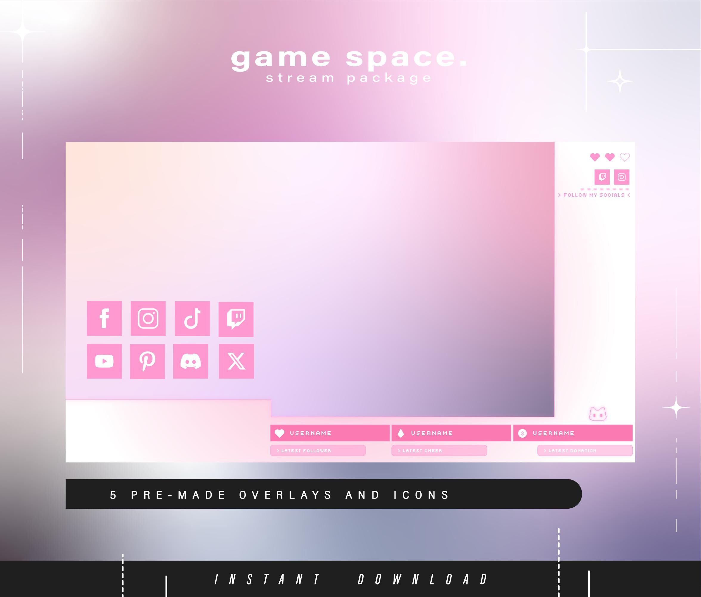 Game Space - Twitch Pack - Animated Stream Pack - Streaming Scenes ...